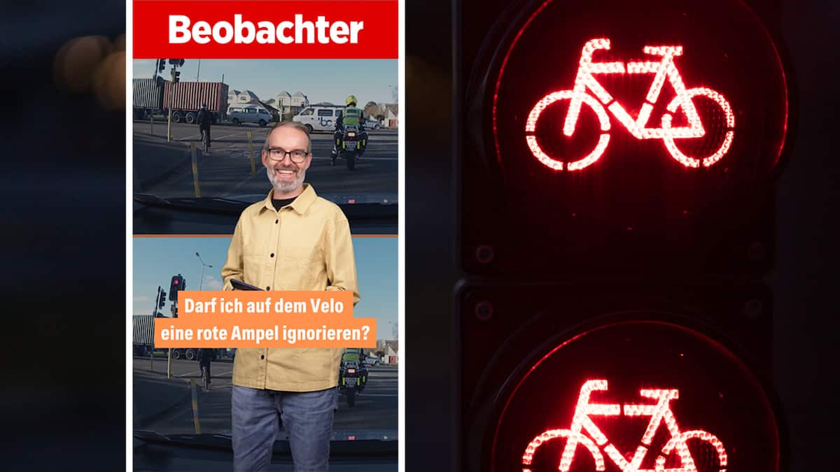 Beobachter-Experte Daniel Leiser: Rote Ampel auf dem Velo ignorieren ...